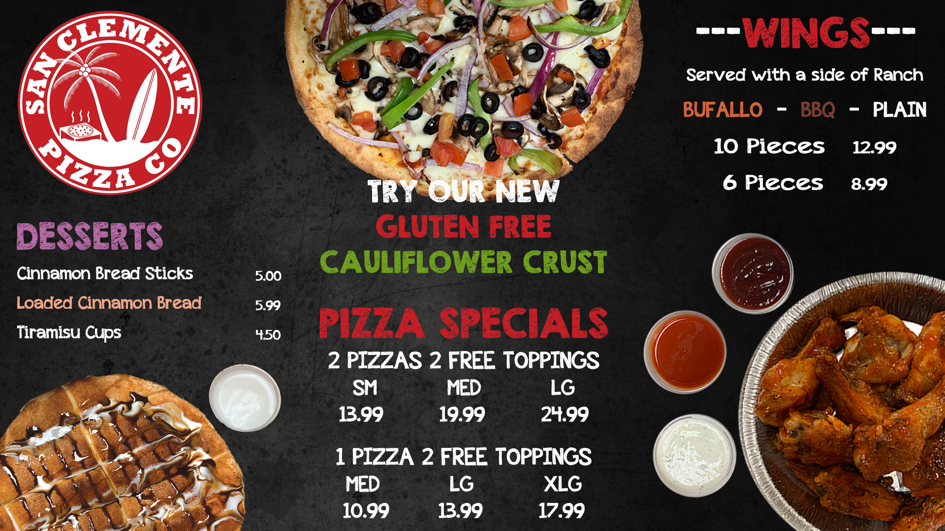 san clemente pizza co 401 S el Camino Real San Clemente 92672